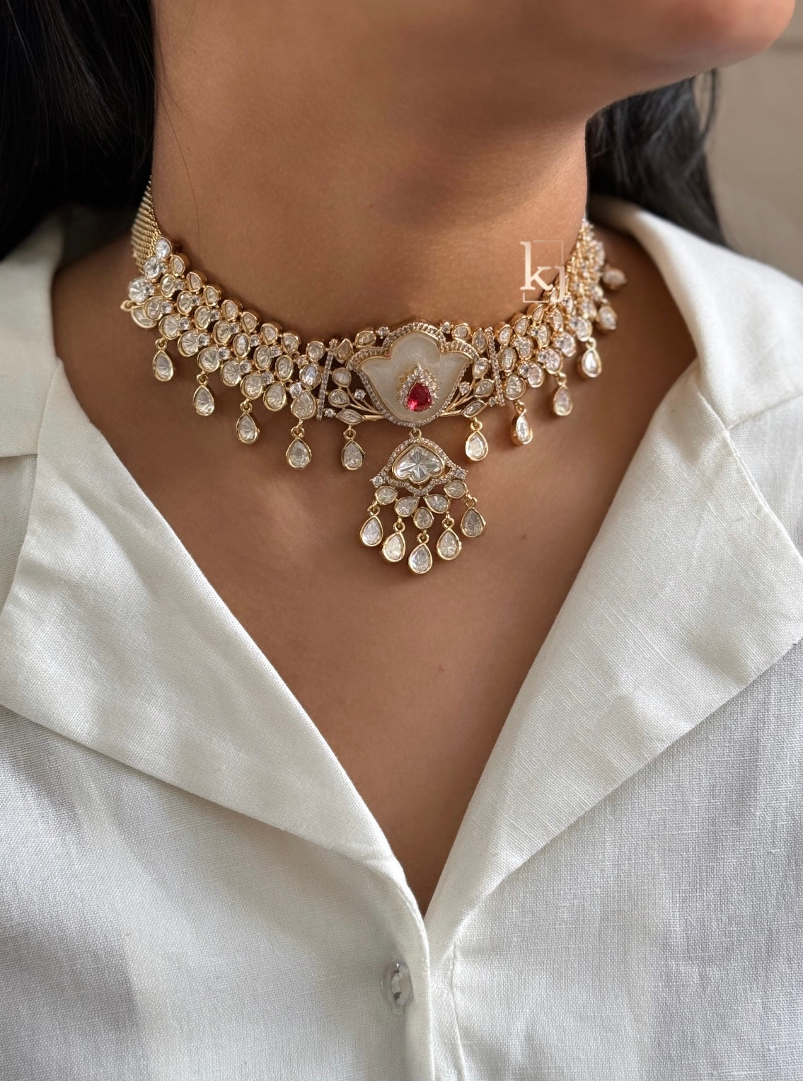 Isha necklace set – khandelwaljewellers